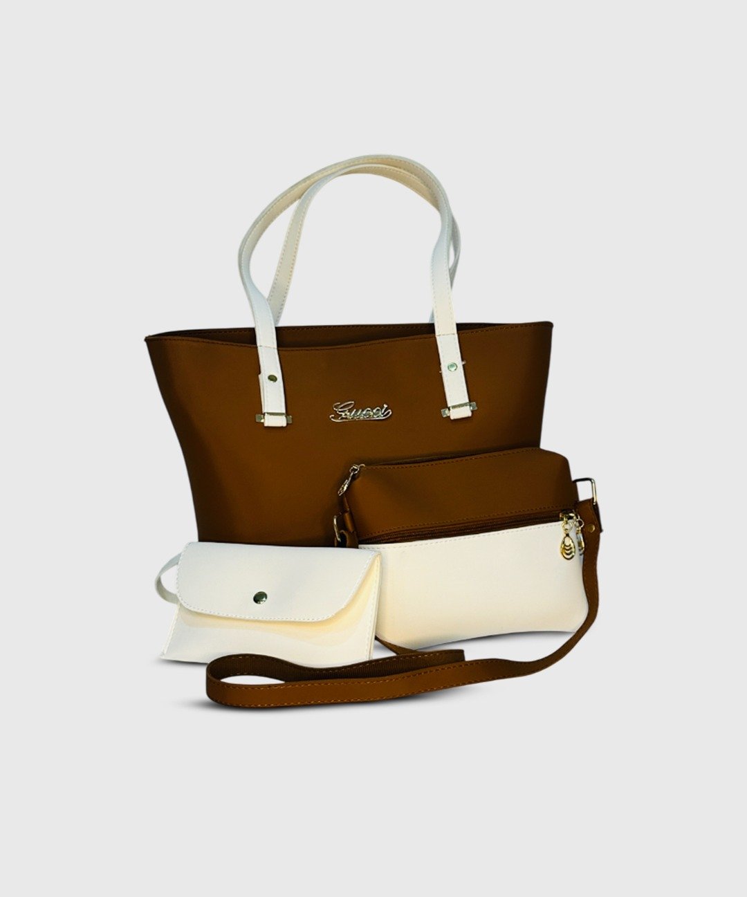 Binsak 3-Piece Premium Handbag Set with Tote, Crossbody, and Clutch/ Summer Sale – Binsak Store